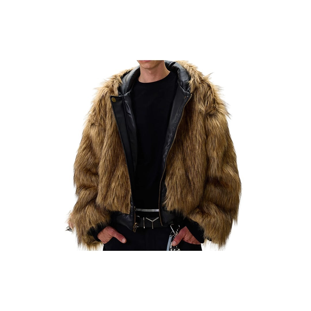 Double sided Fur jacket – ALL RED